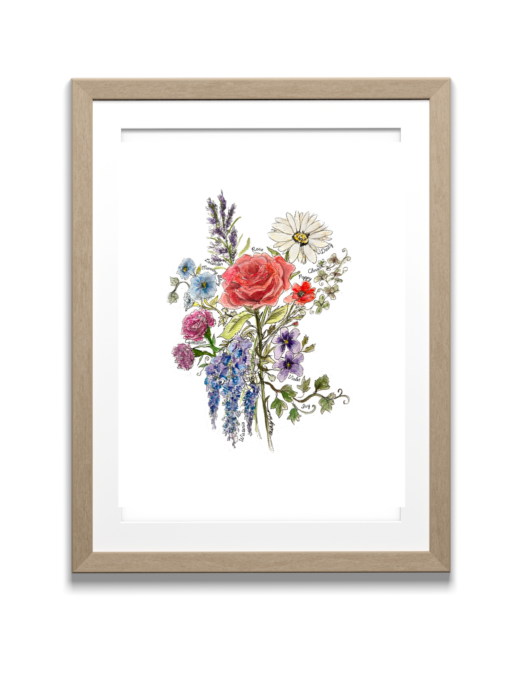 Tay Bouquet Watercolor Art Print